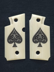 Faux Ivory Spade Springfield Armory 911 .380 Grips – LS Grips