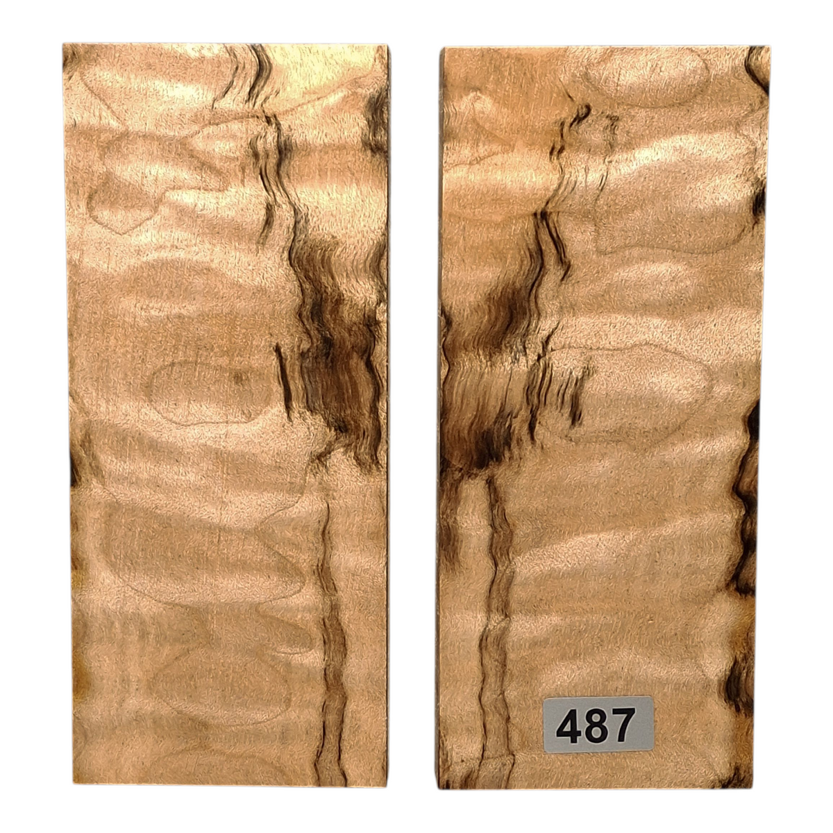 Spalted Curly Maple Scales #487 — LS Grips