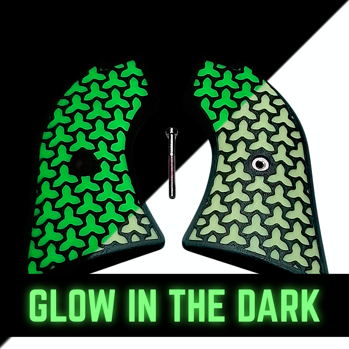 Glow in the Dark & Black Fusion Printed Heritage Rough Rider Grips — LS ...