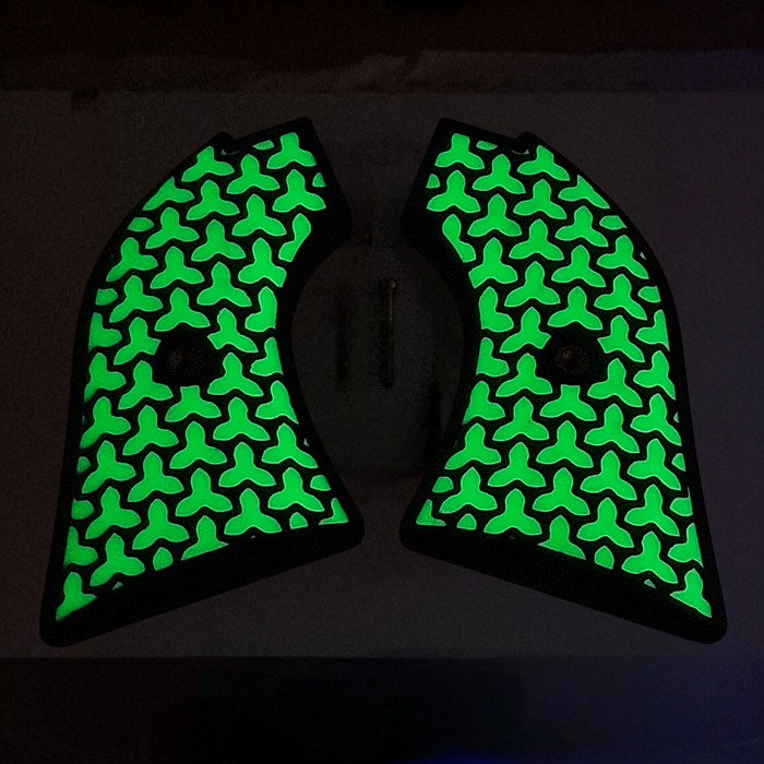 Glow in the Dark & Black Fusion Printed Heritage Rough Rider Grips — LS ...