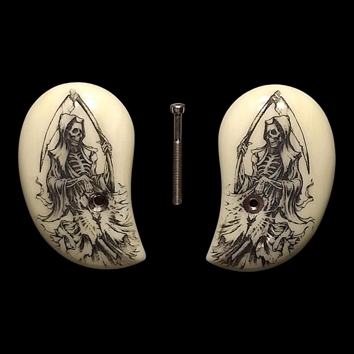 Faux Ivory Grim Reaper Standard Bond Arms Derringer Grips — LS Grips