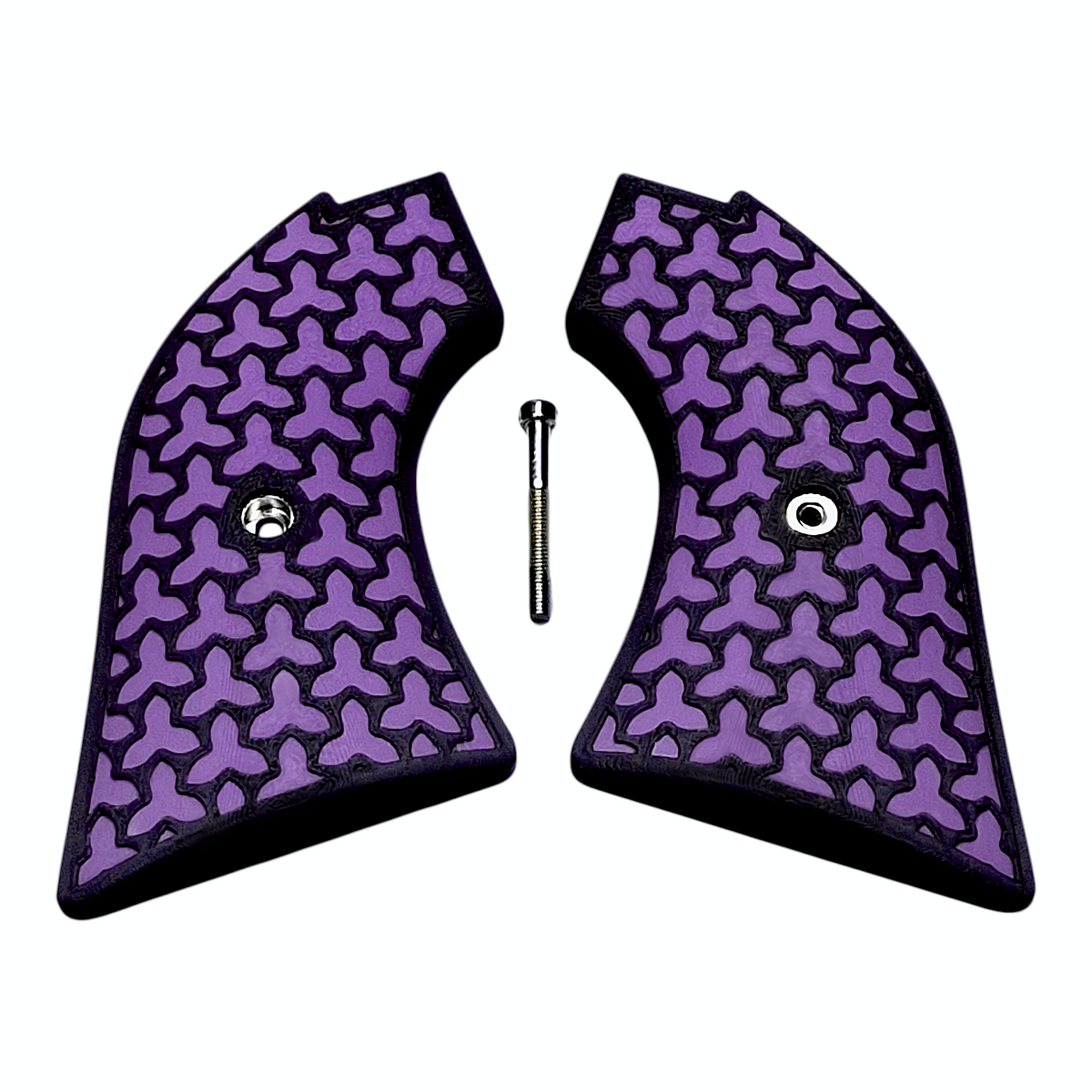 Purple & Black Fusion Printed Heritage Rough Rider Grips — LS Grips