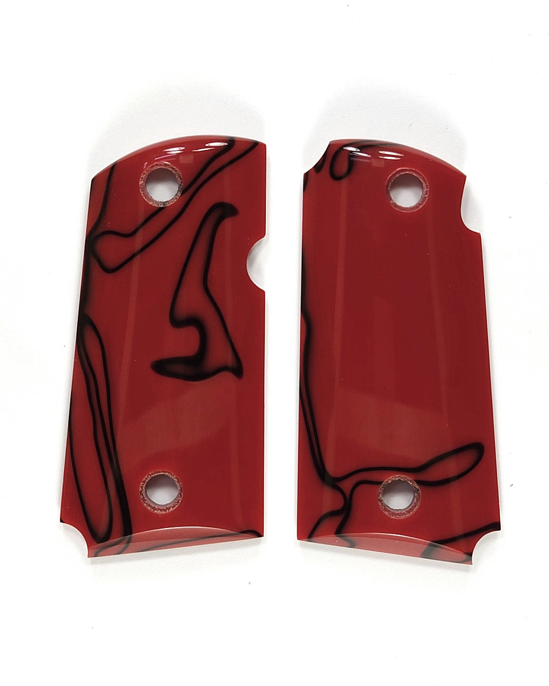 Red Kirinite Kimber Micro 9 Grips — LS Grips