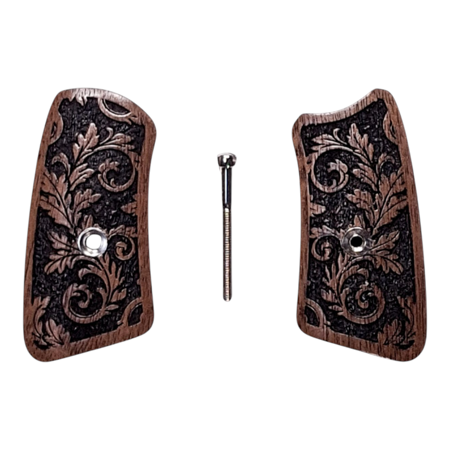 Walnut Inked Floral Ruger Sp101 Grip Inserts – LS Grips