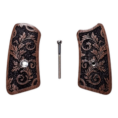Walnut Inked Floral Ruger Sp101 Grip Inserts – LS Grips