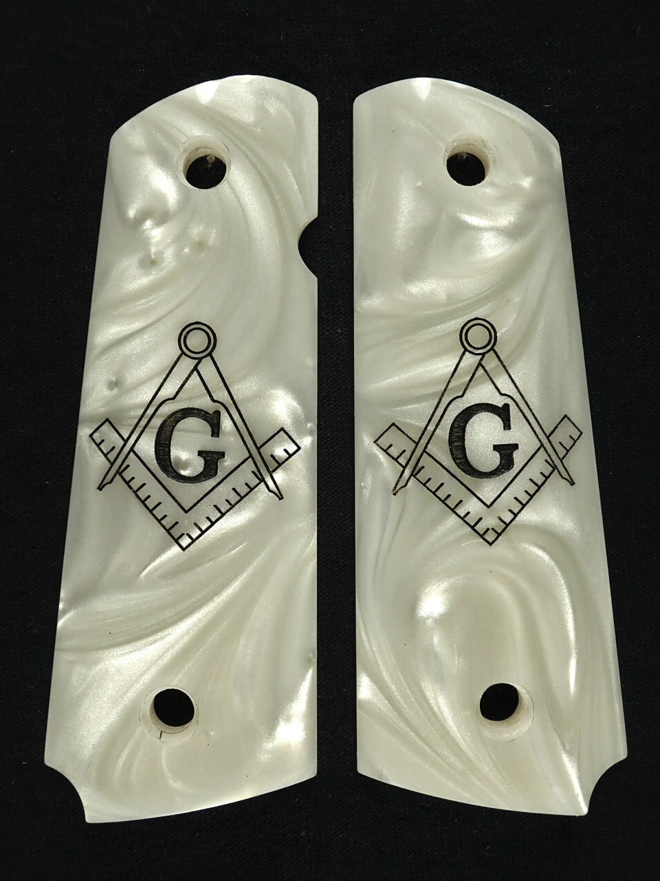 Pearl Masonic 1911 Grips (Full Size) — LS Grips